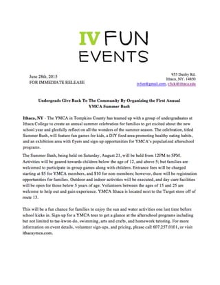 YMCA Event Proposal (1) | PDF | Grocery Shopping | Shopping