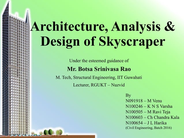 ARCHITECTURE, ANALYSIS AND DESIGN OF SKYSCRAPER | PDF | Civil ...
