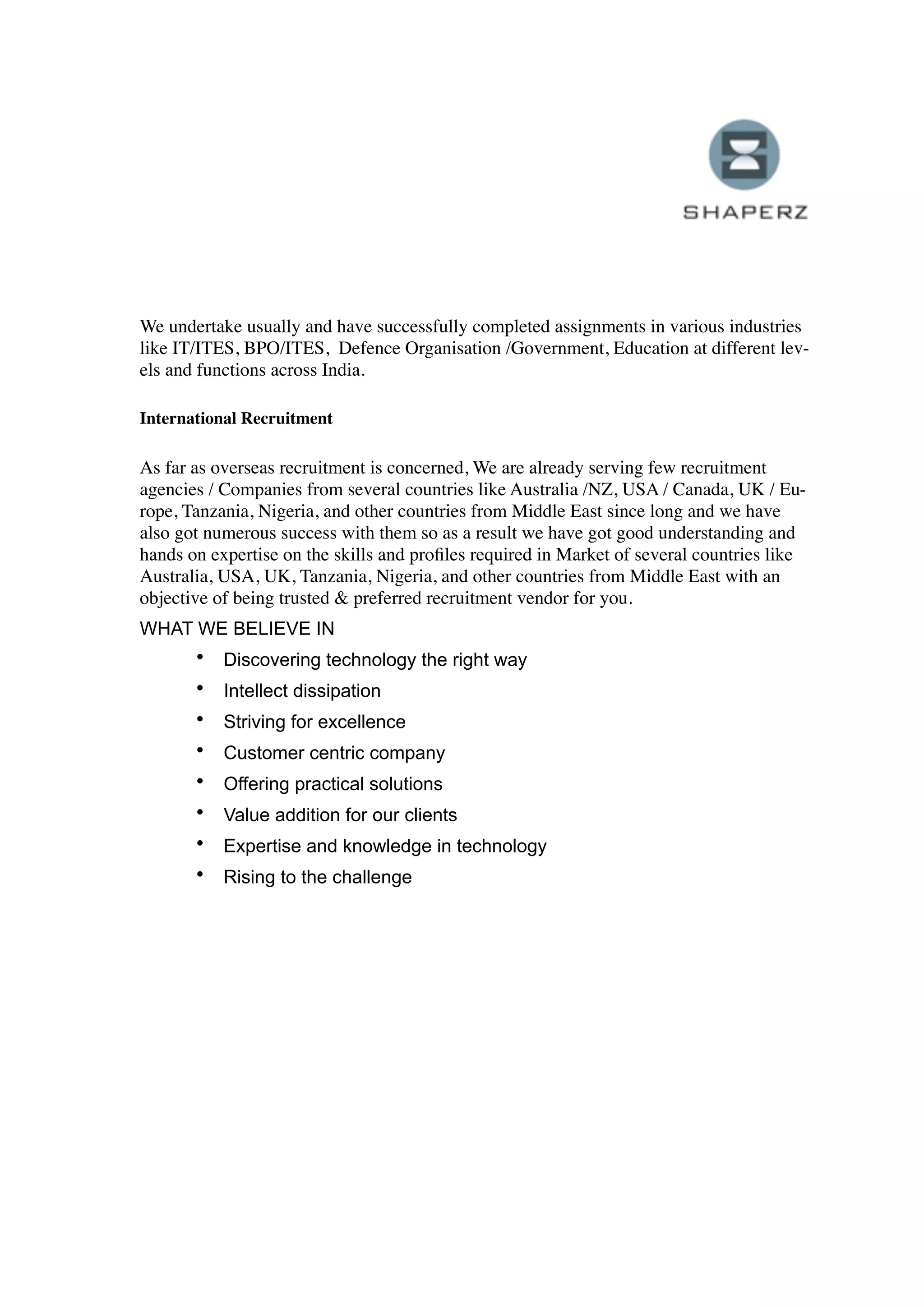 Shaperz Skill Development Profile | PDF