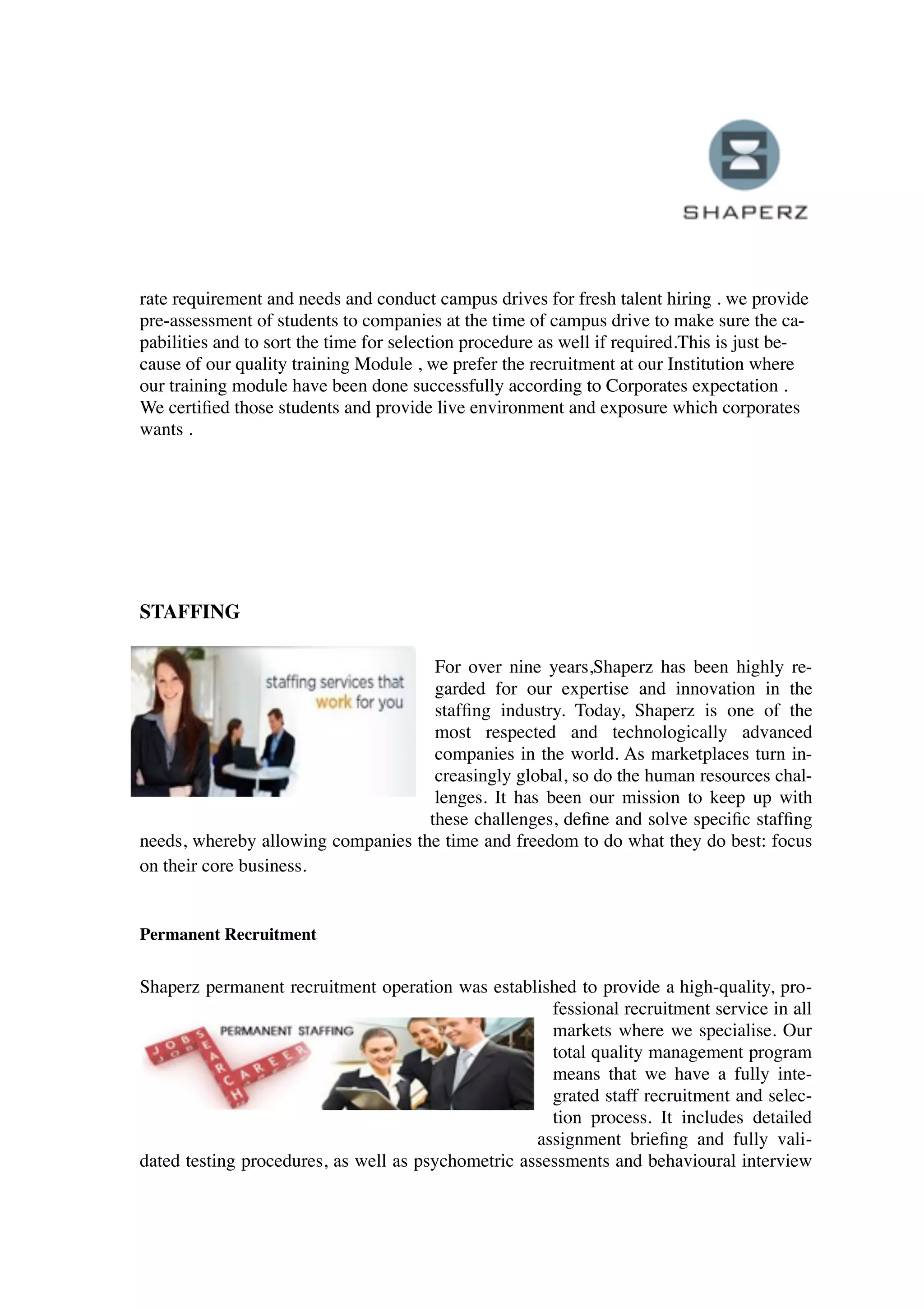 Shaperz Skill Development Profile | PDF | Technology Industry | Industries