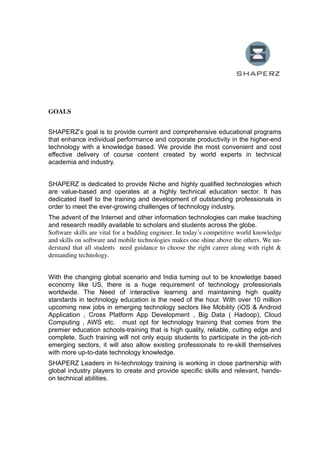 Shaperz Skill Development Profile | PDF | Technology Industry | Industries