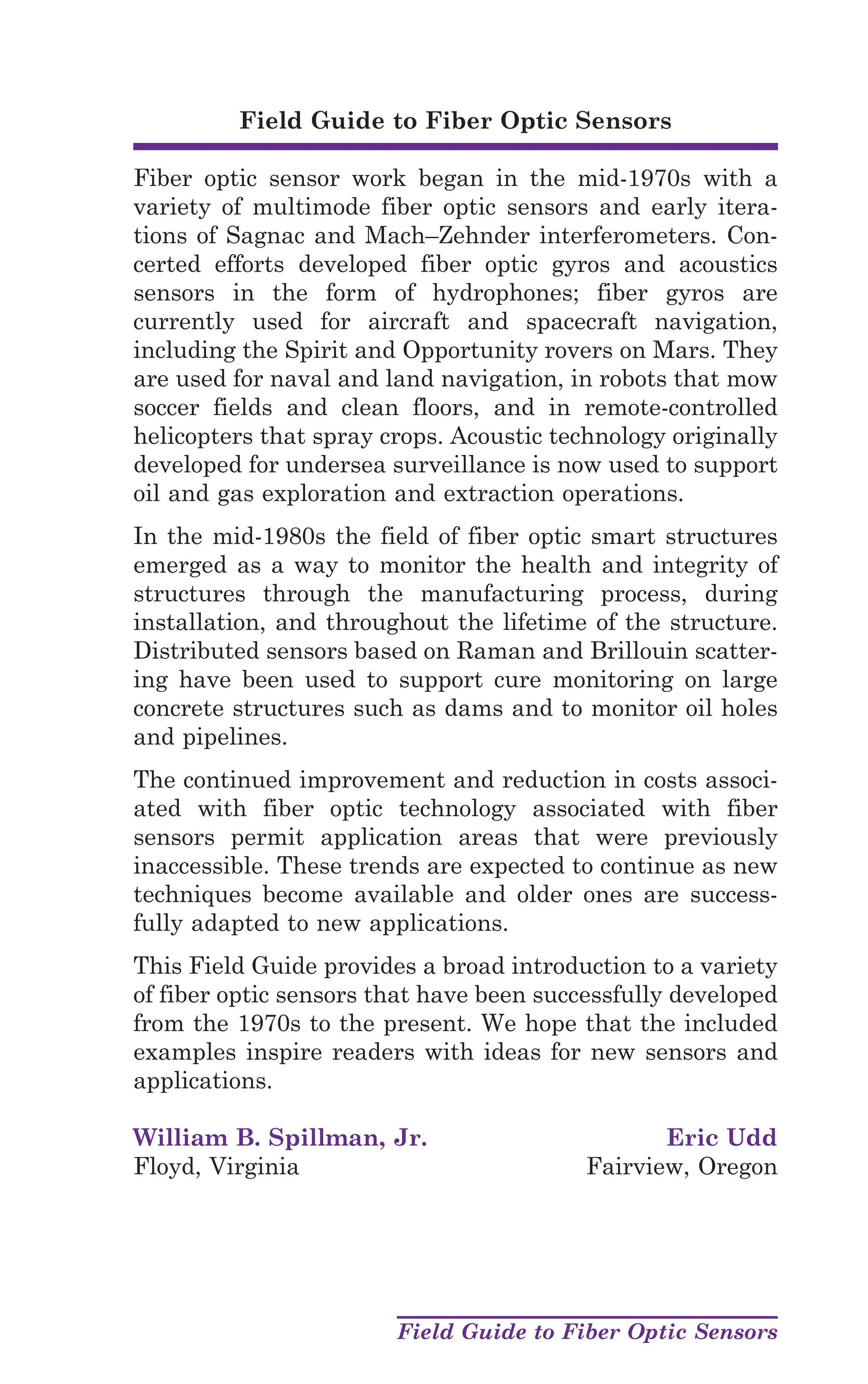 Field guide to fiber optic sensors First Edition Spillman | PDF