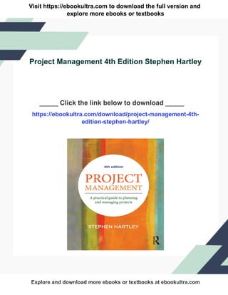 Project Management 4th Edition Stephen Hartley | PDF
