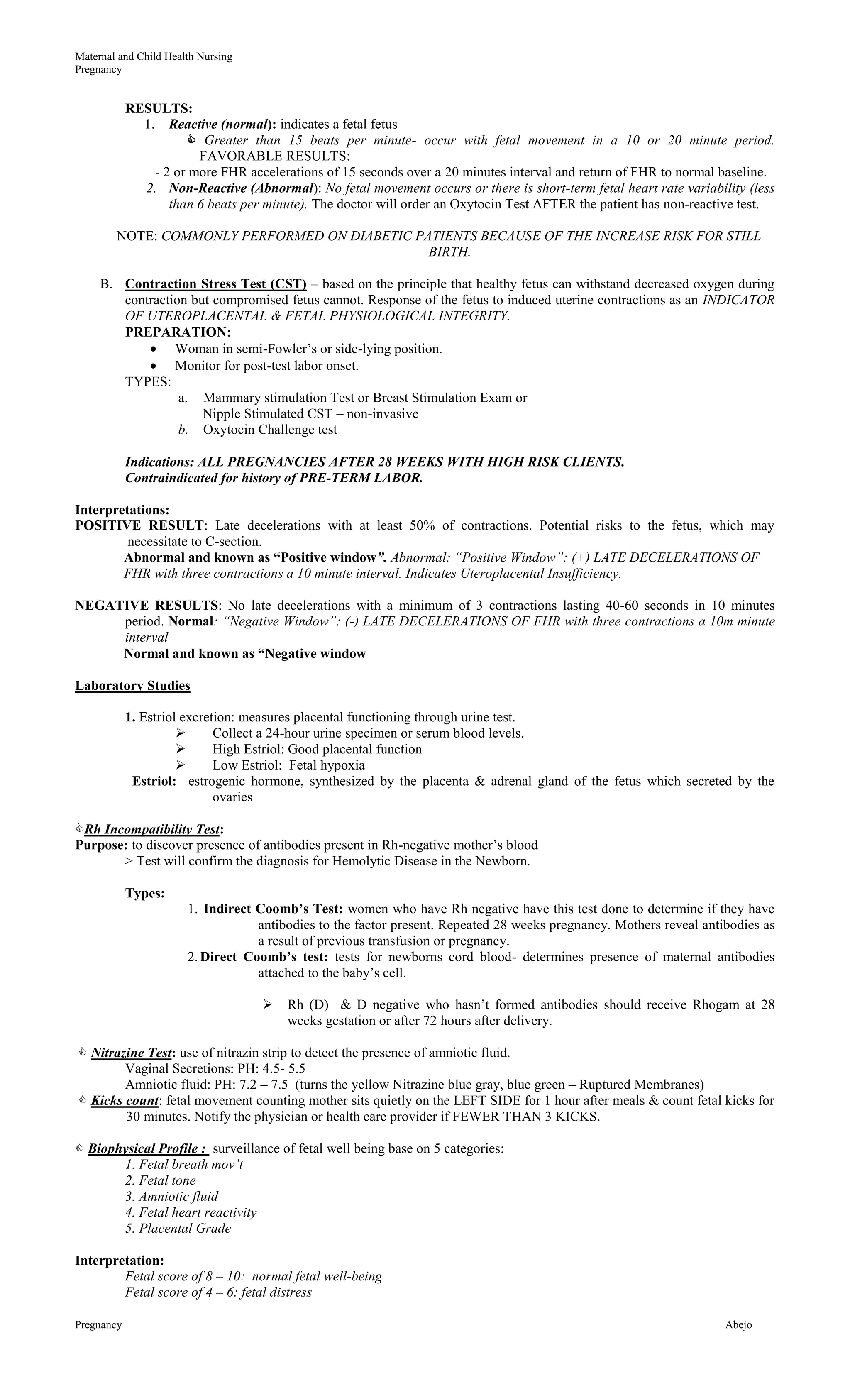 Pregnancy Handouts | PDF