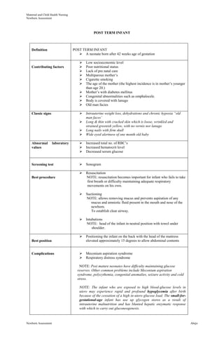 Newborn Assessment | PDF | Lung and Respiratory Health | Diseases and ...