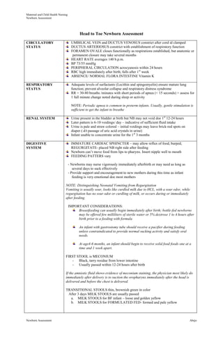 Newborn Assessment | PDF