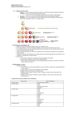 Oncology Nursing | PDF