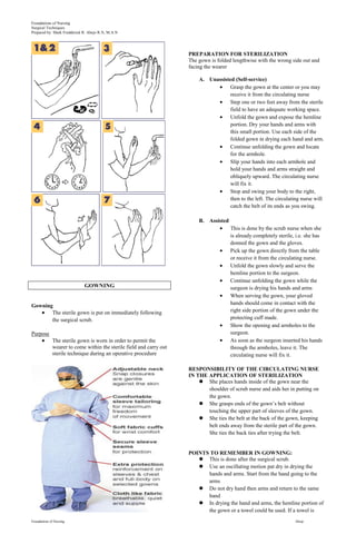 Surgical Scrubbing,Downing and Gloving | PDF