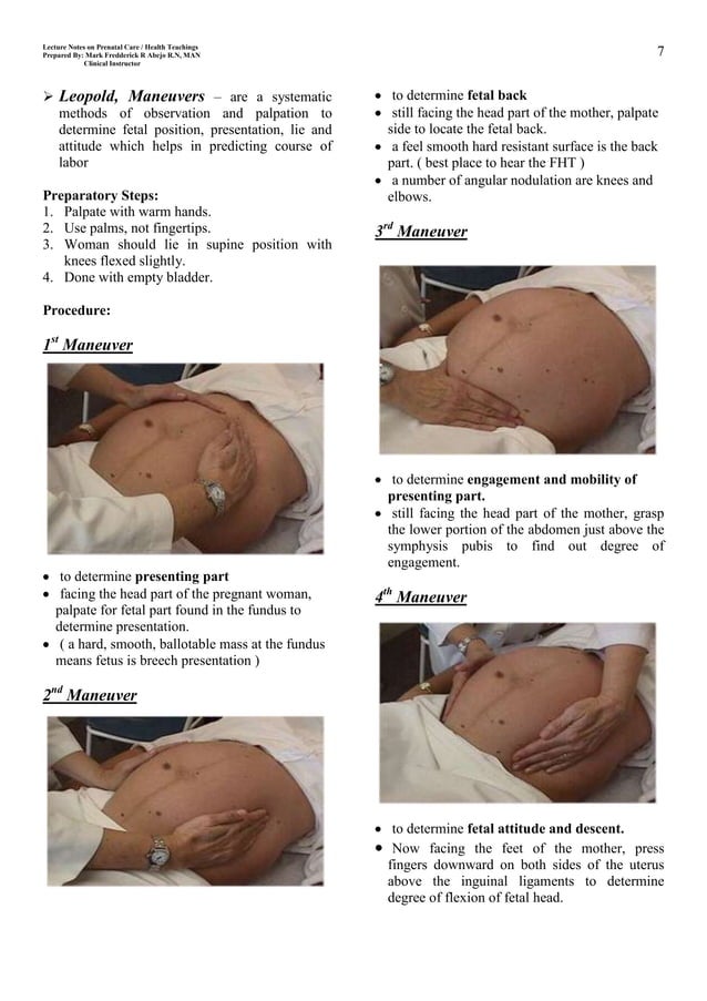 Prenatal ( Health Center) Handouts | PDF | Pregnancy | Reproductive Health