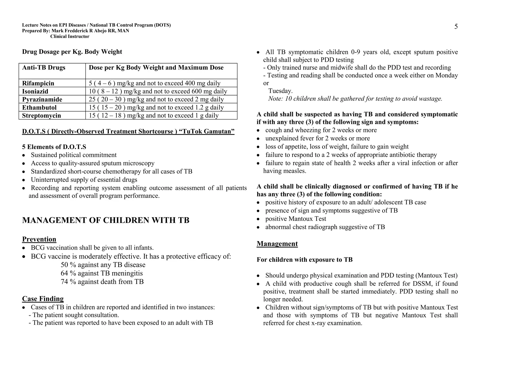 EPI DISEASES Handouts | PDF