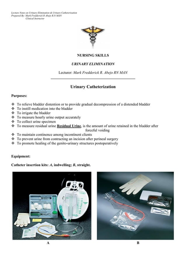 Urinary Catheterization Handouts | PDF | First Aid | Injuries