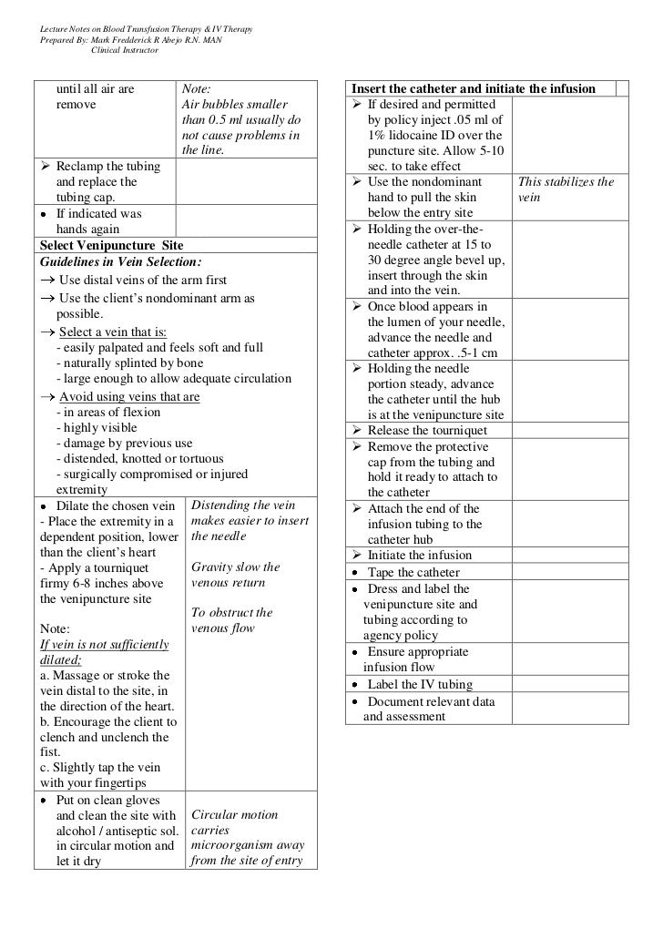 Blood Transfusion-IV Therapy