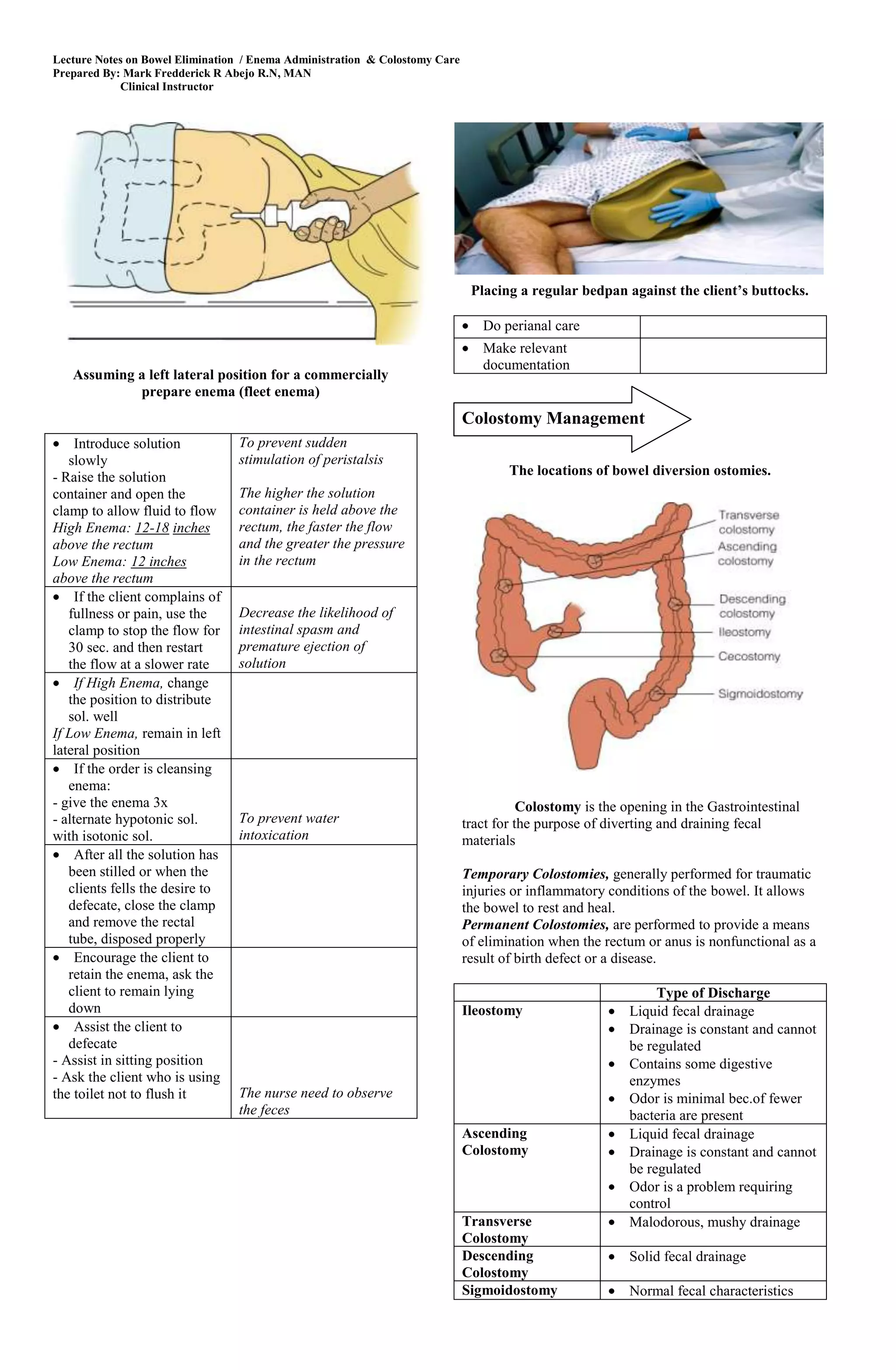Bowel Elimination | PDF