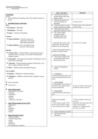 O2 Therapy | PDF