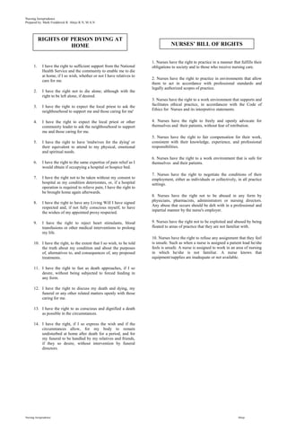 Patient's Bill of Rights | PDF
