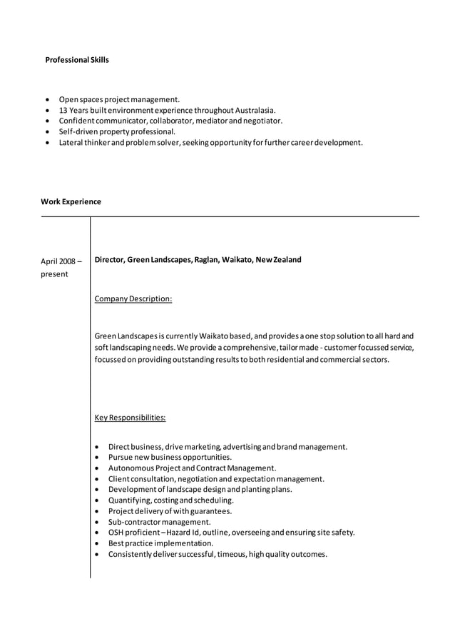 CV Simon Pilbeam | PDF