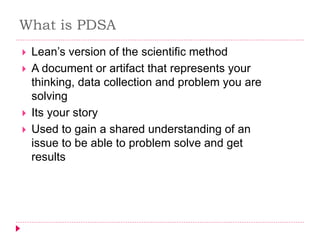 Introduction to Lean and PDSA Thinking | PPT