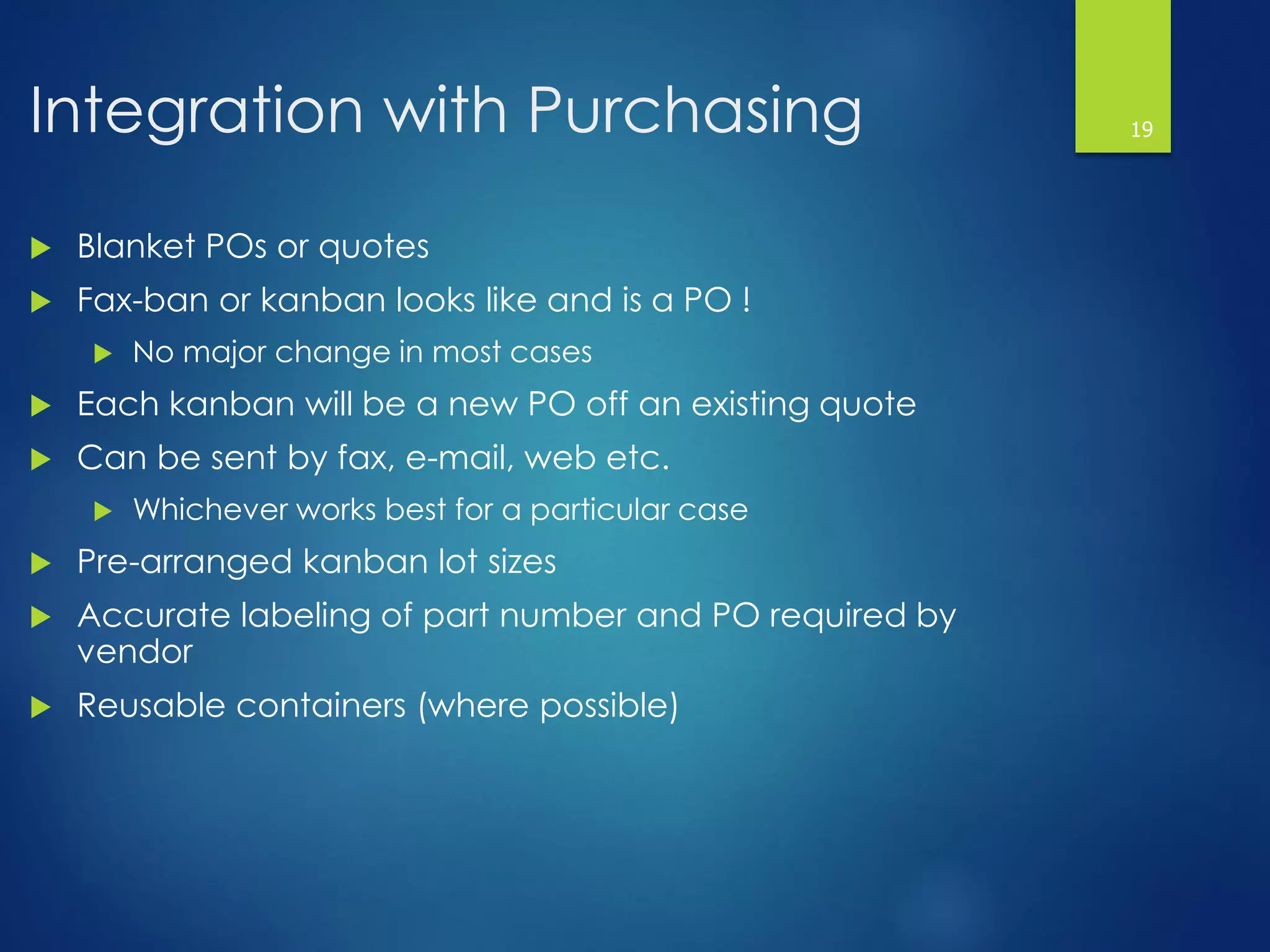 Pull Production & Kanban Implementation Throughout the Supply | PPT