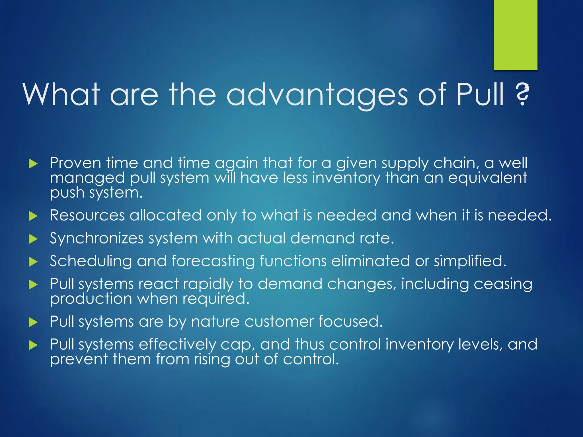 Pull Production & Kanban Implementation Throughout the Supply | PPT