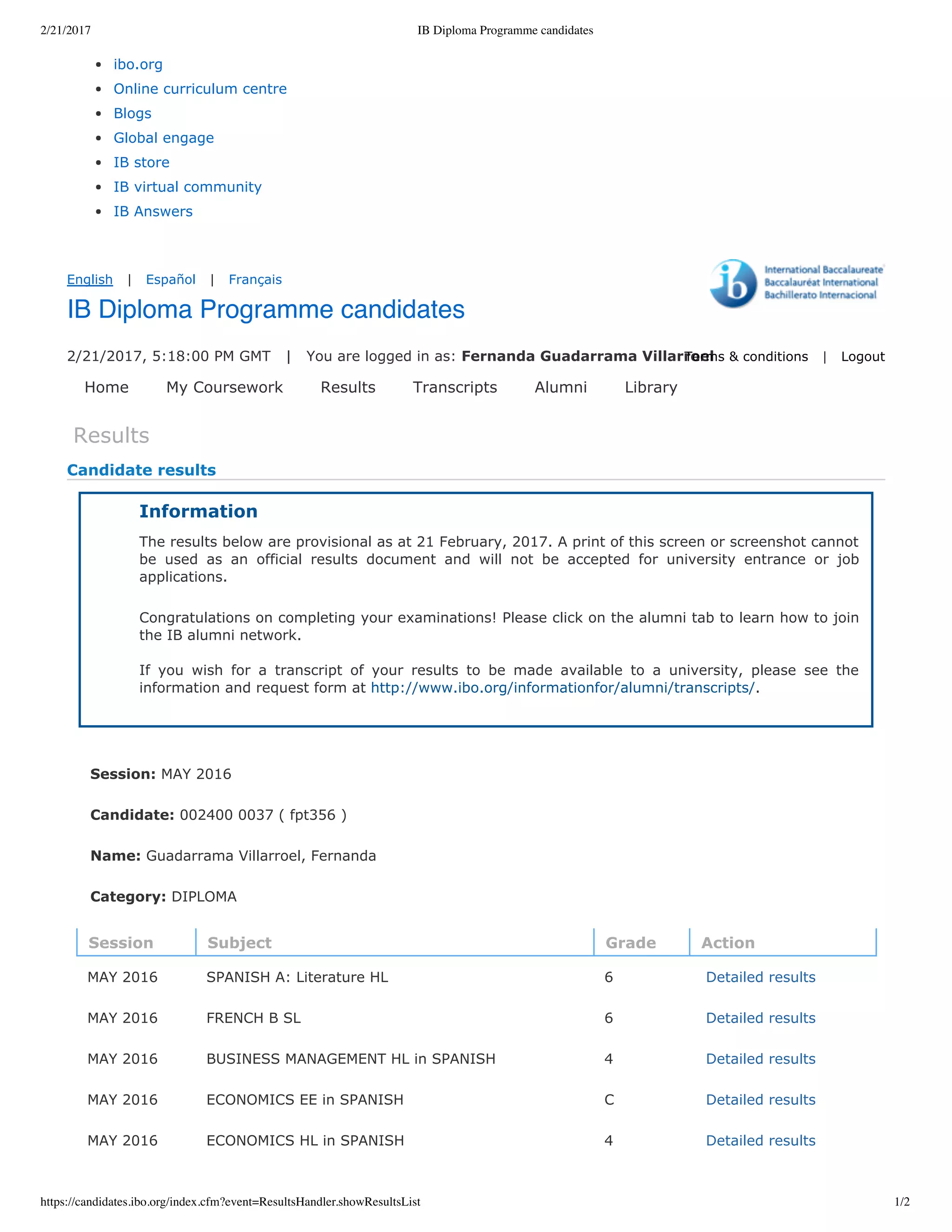 IB Diploma Programme candidates | PDF