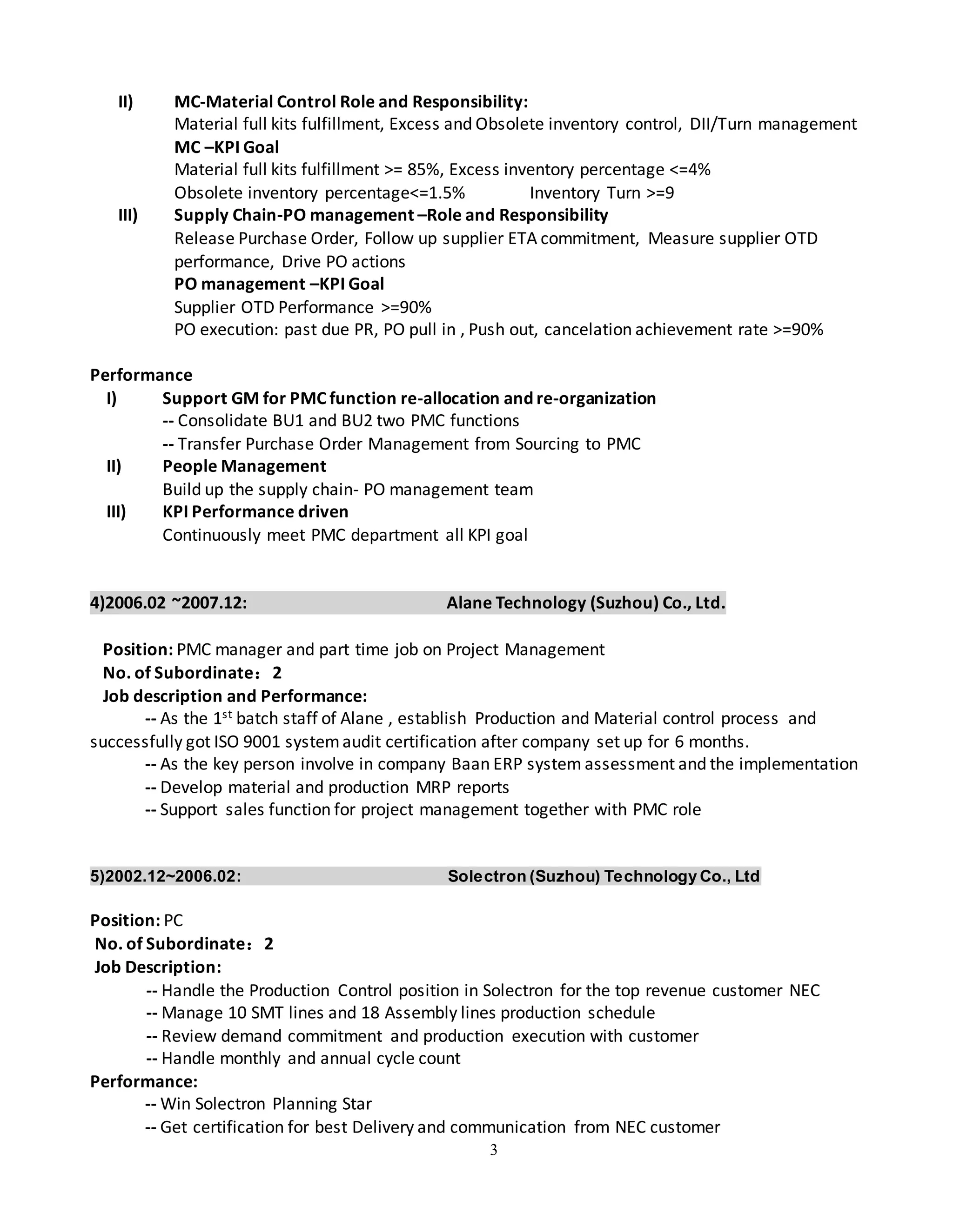 Morning Cao Resume -15 yrs experience on demand and supplier chain management | PDF