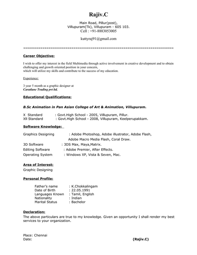 Rajiv-C Resume | PDF