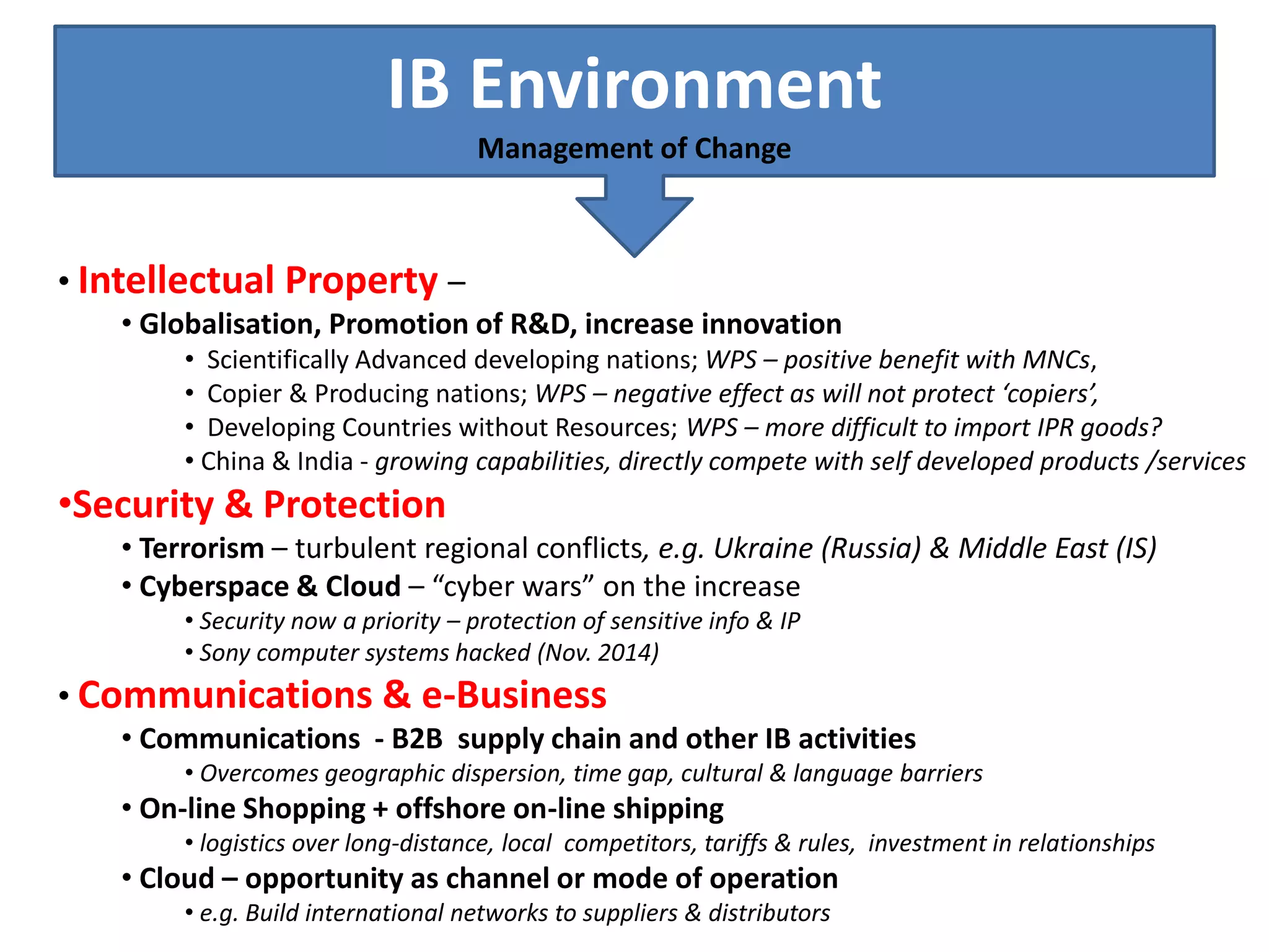 Current Challenges in International Business | PPTX