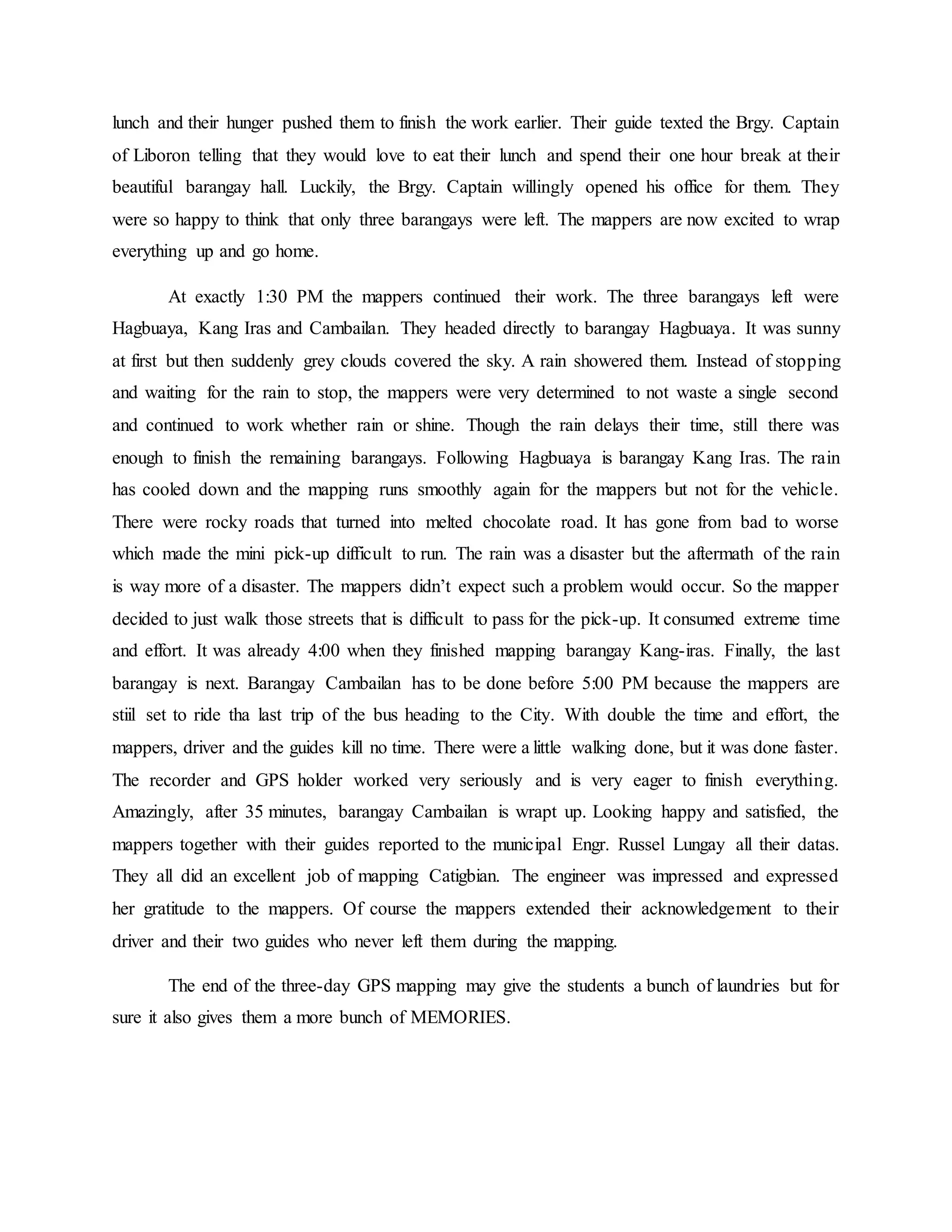 Catigbian OJT Report2 | PDF