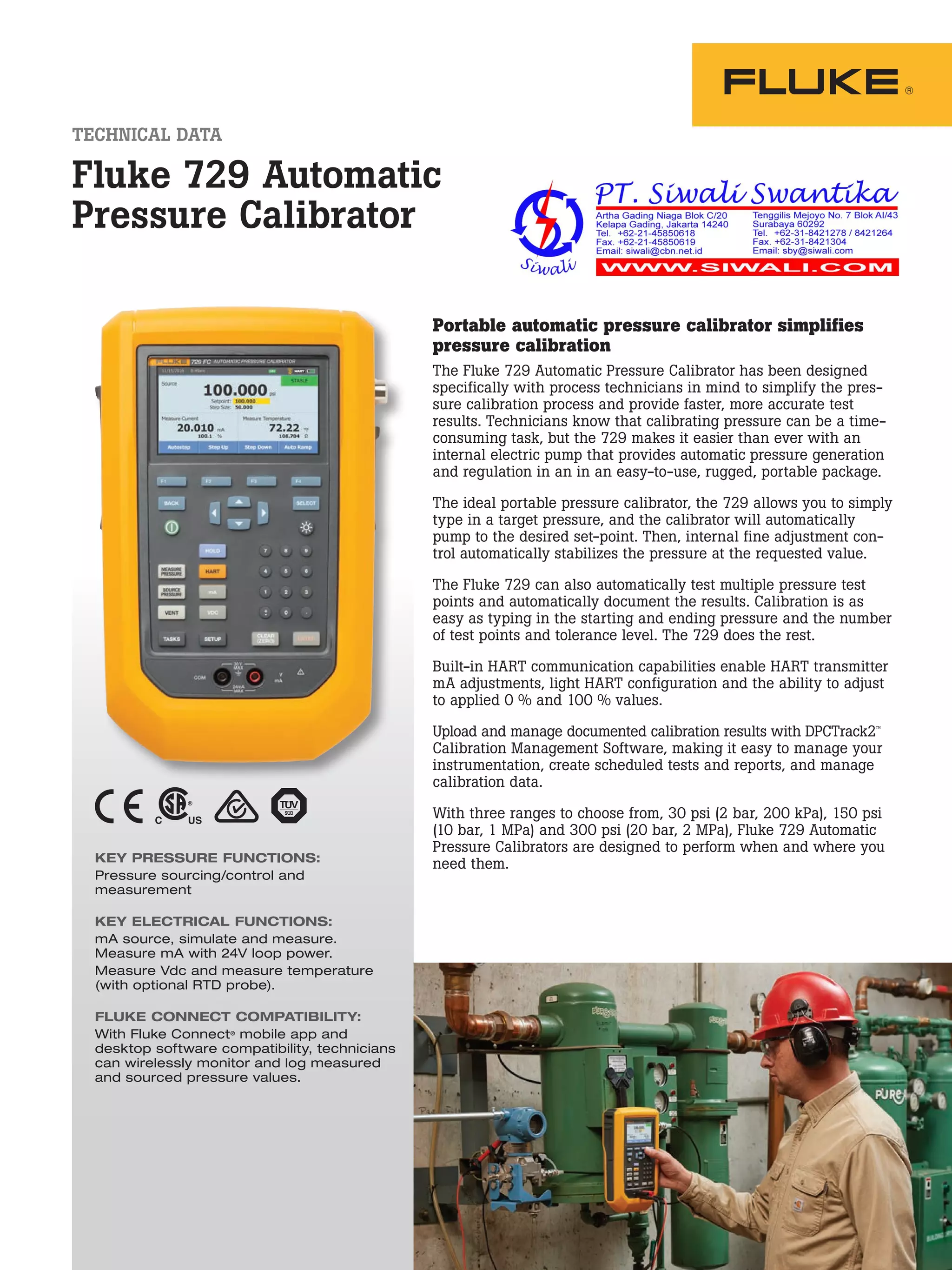 Technical Data Fluke 729 | PDF