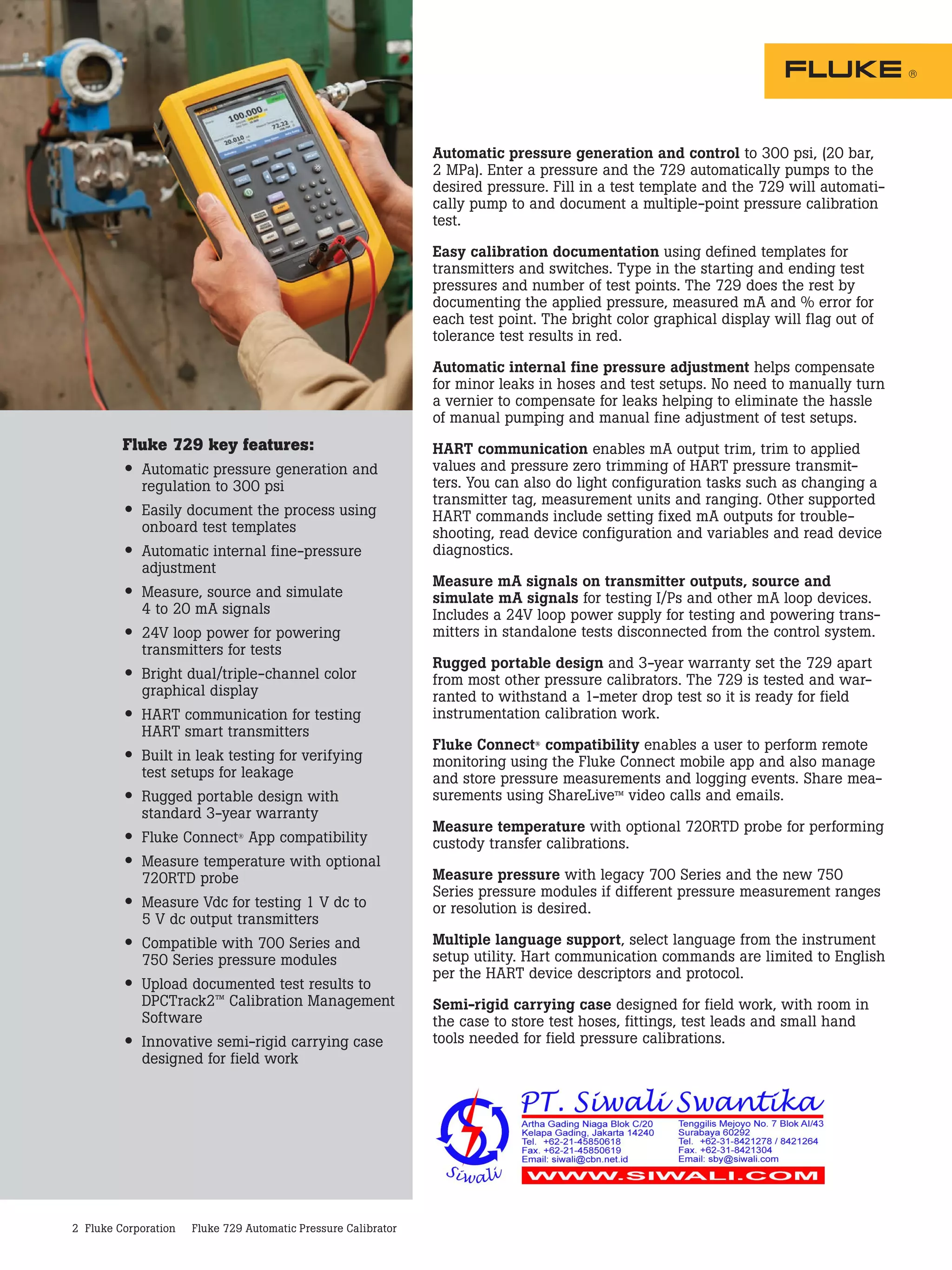 Technical Data Fluke 729 | PDF