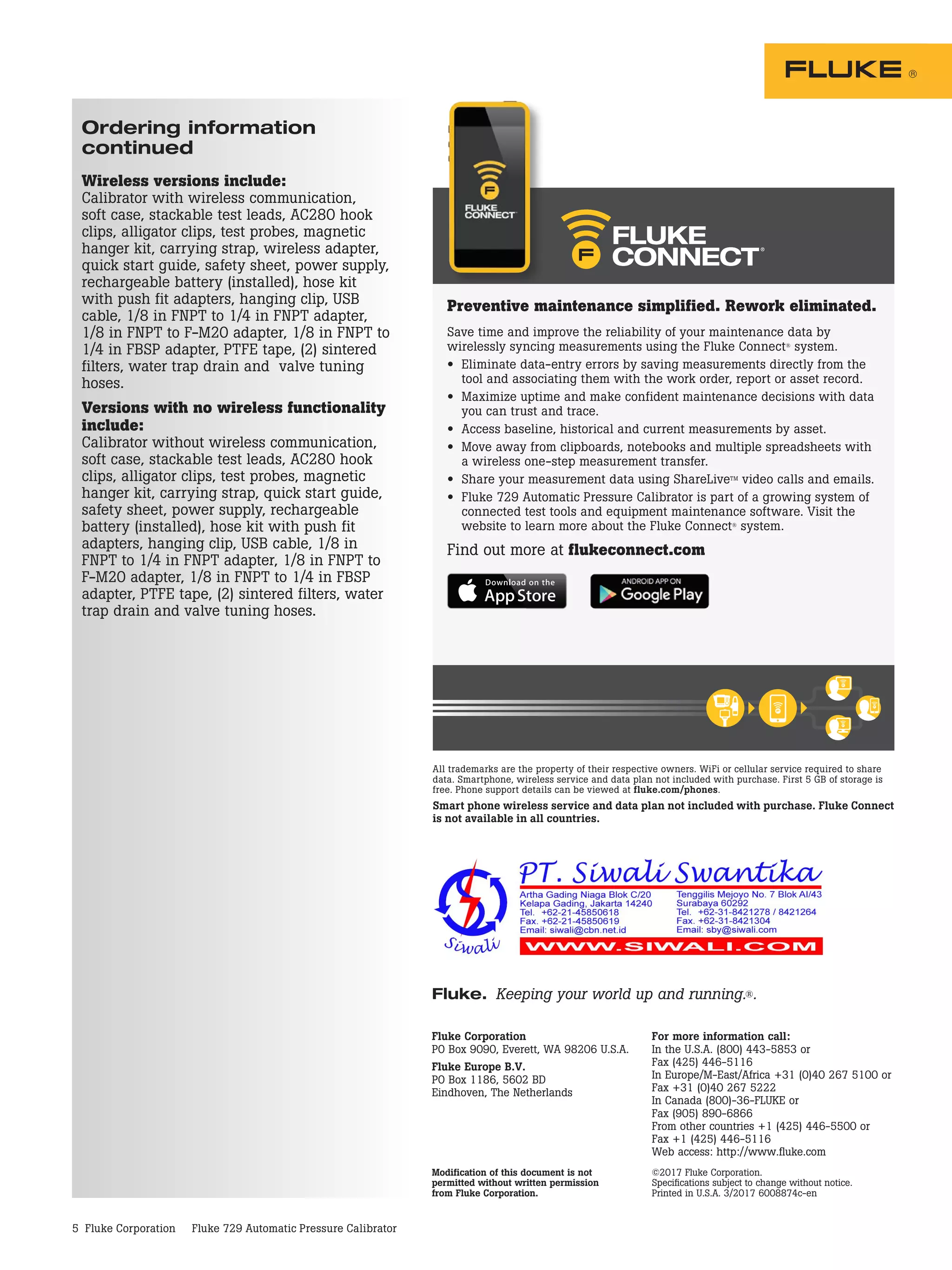 Technical Data Fluke 729 | PDF