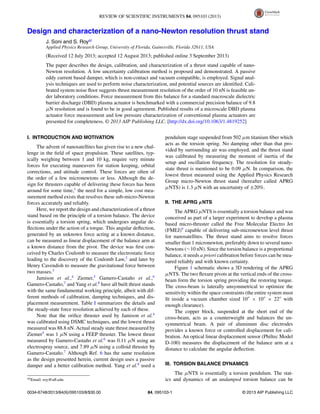 Design and characterization of a nano-Newton resolution thrust stand ...