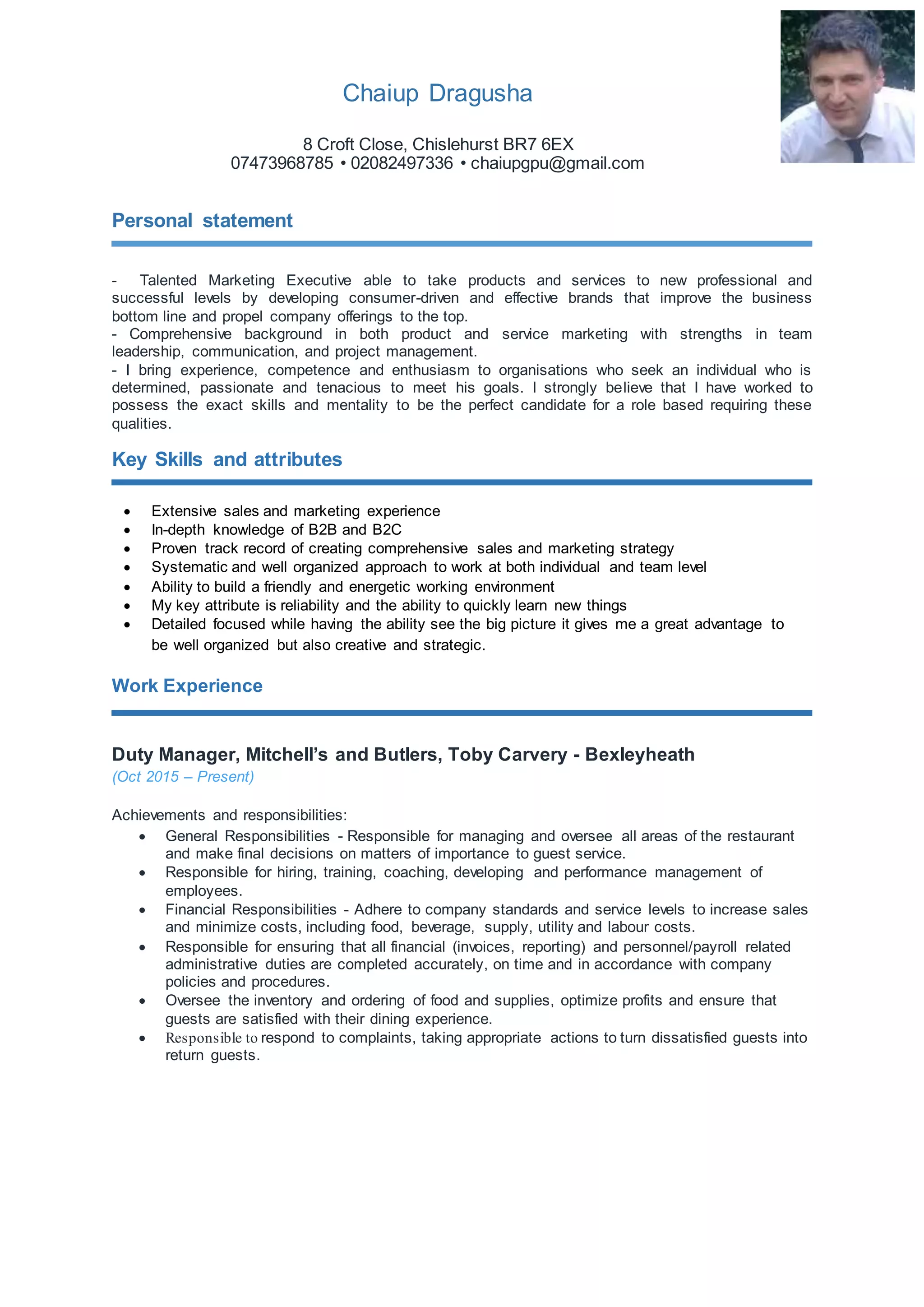CV-marketing & Sales management - Copy | DOCX
