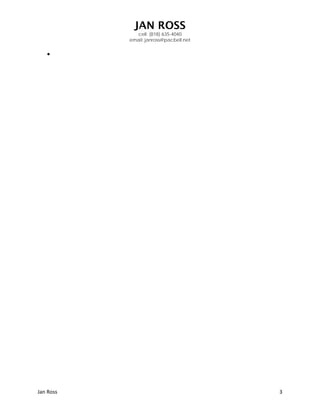 Jan Ross CV 5-15 | PDF