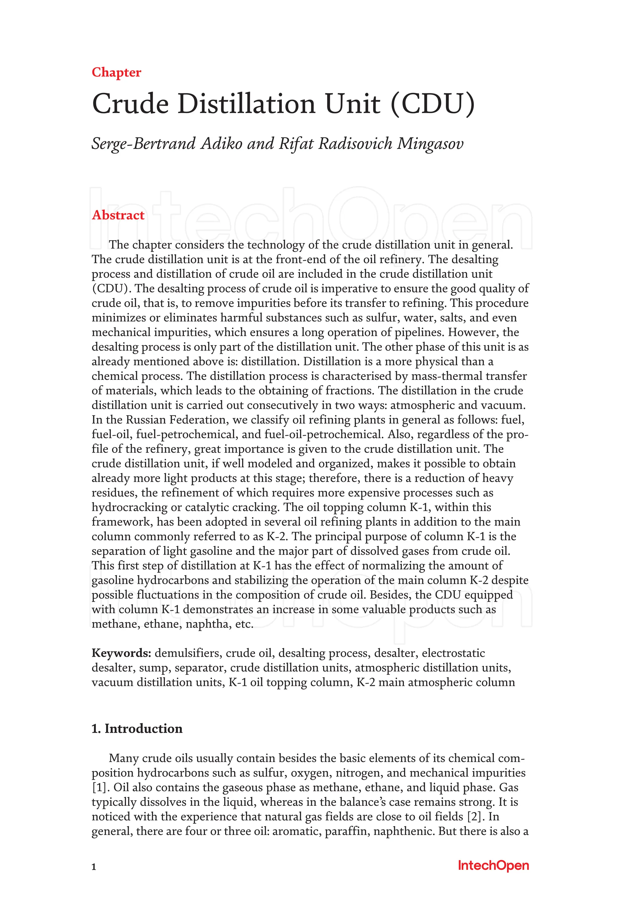 Typical Crude distillation unit in refineriies | PDF