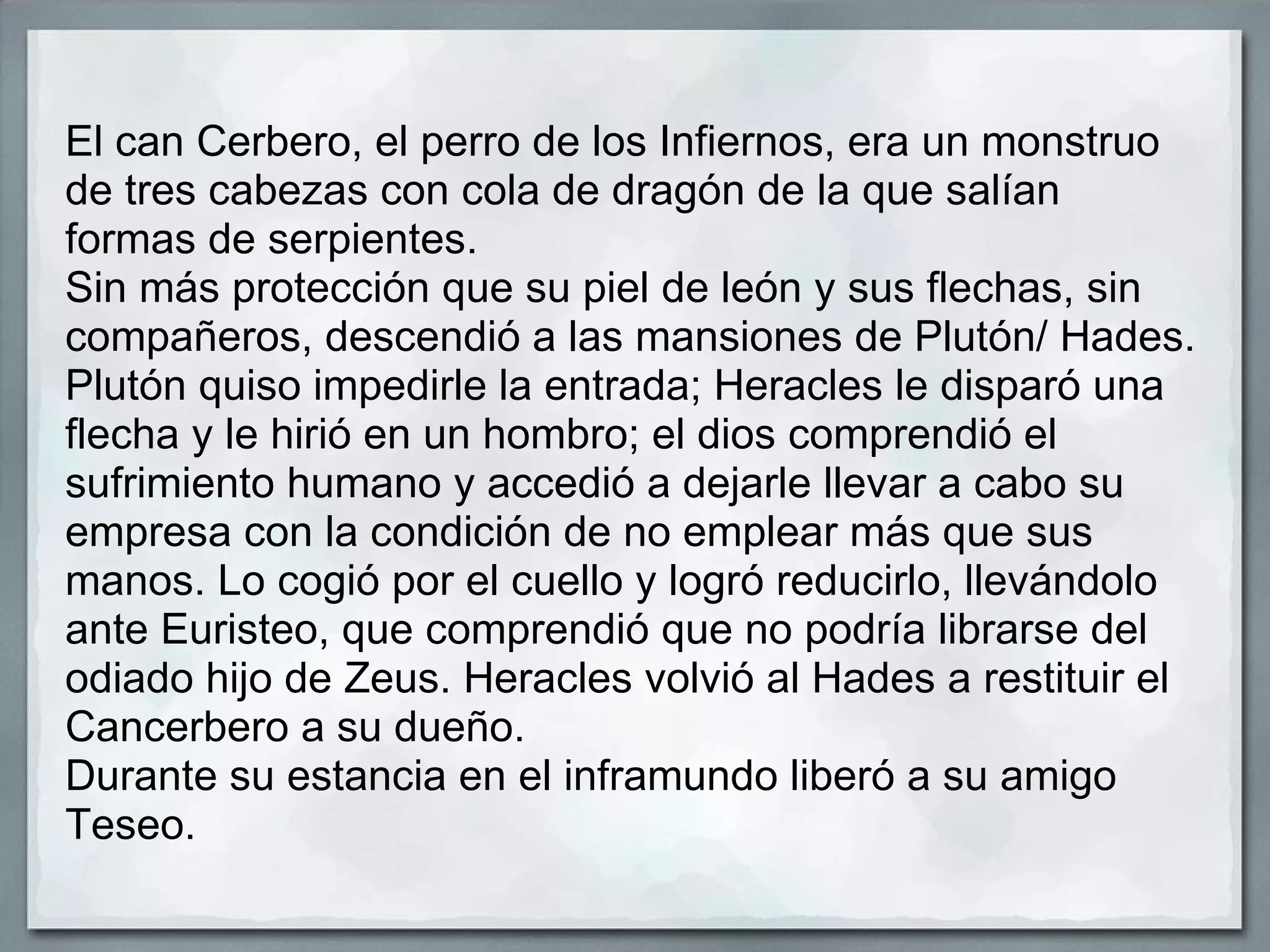 Los 12 trabajos de Heracles | PPT