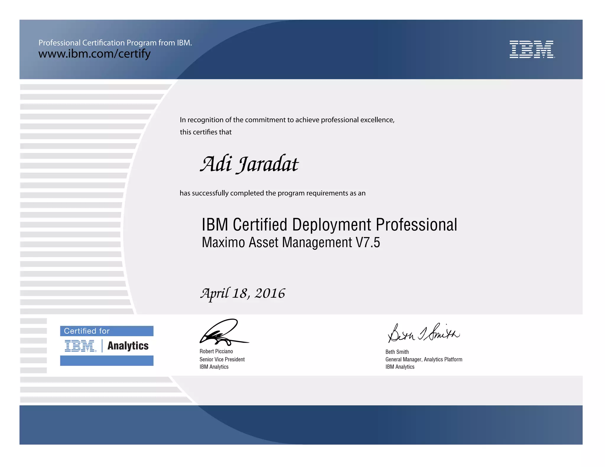 IBM Certified Deployment Professional - Maximo Asset Management V7.5 | PDF