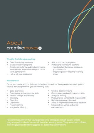 Creative Moves Brochure-single pages-full-HR | PDF | Primary Education ...