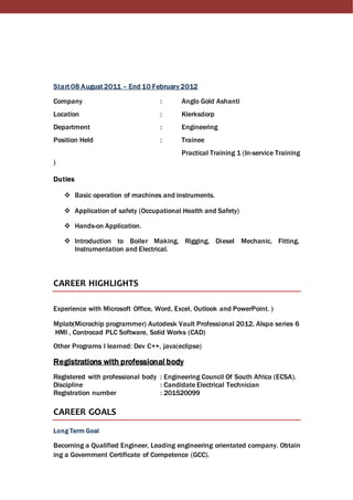 Immanuel Leduaba cv Latest | PDF