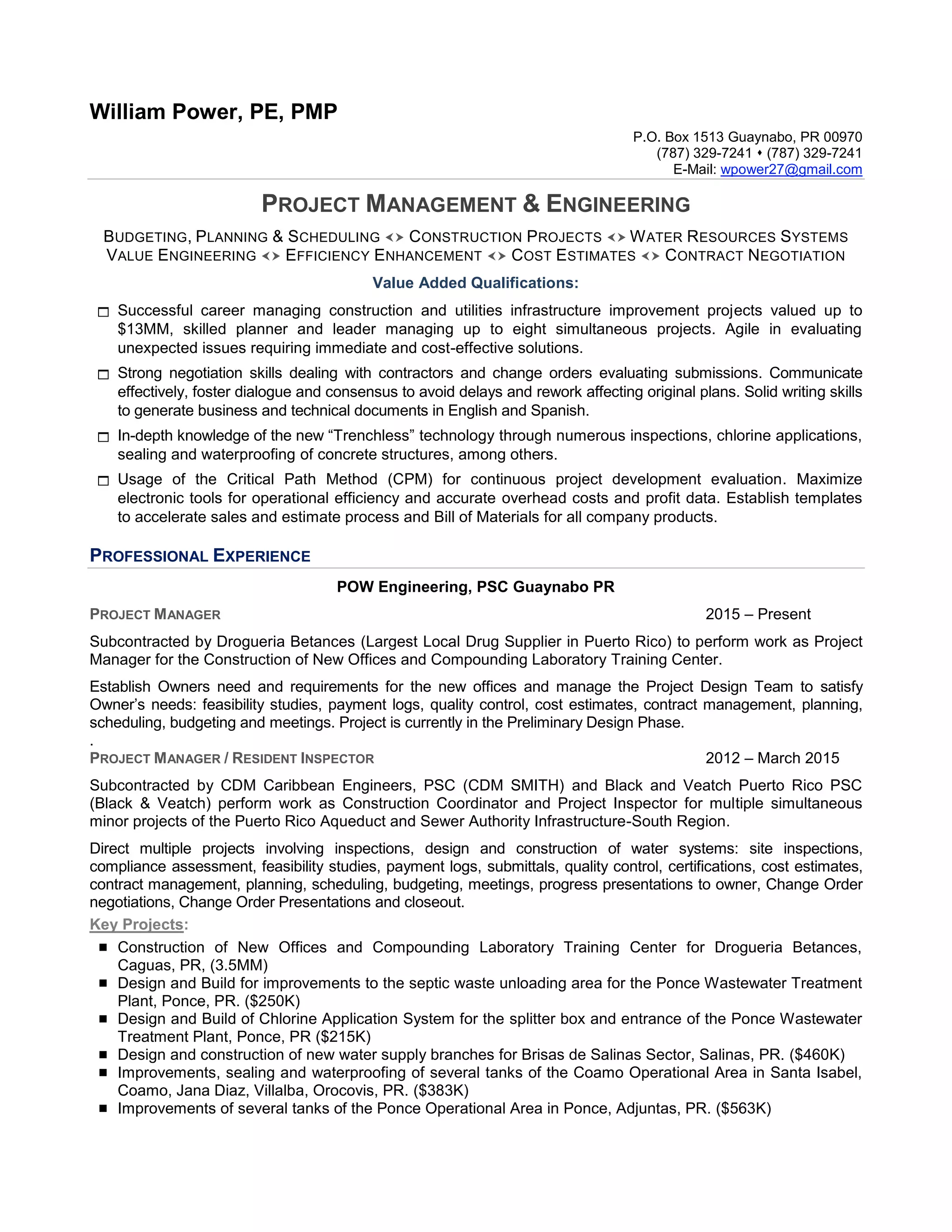 William Power Resume | PDF