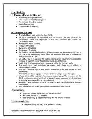 BCC at Bajaur Agency 2016 | PDF