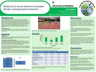 Validity the 6MWT in simulated altitude within humans poster | PPT