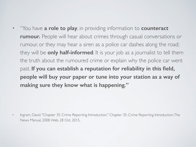 Crime & Journalists Presentation | PPT