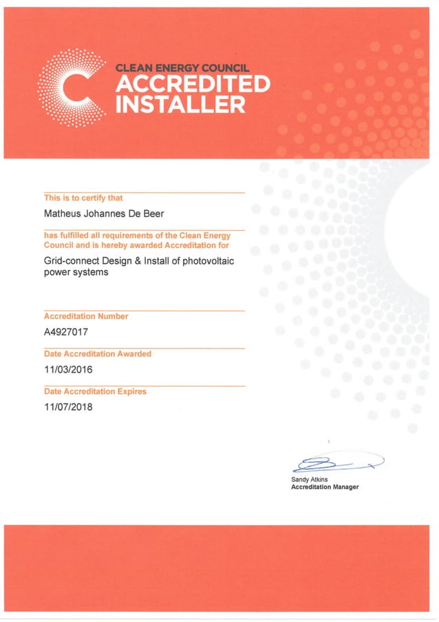 CEC Certificate | PDF