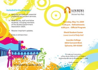 Orientation Invite_Summer 09 | PPT