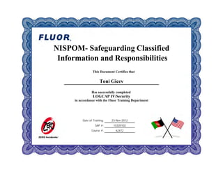 Gicev - FLUOR - Safety-Security Certificates | PDF