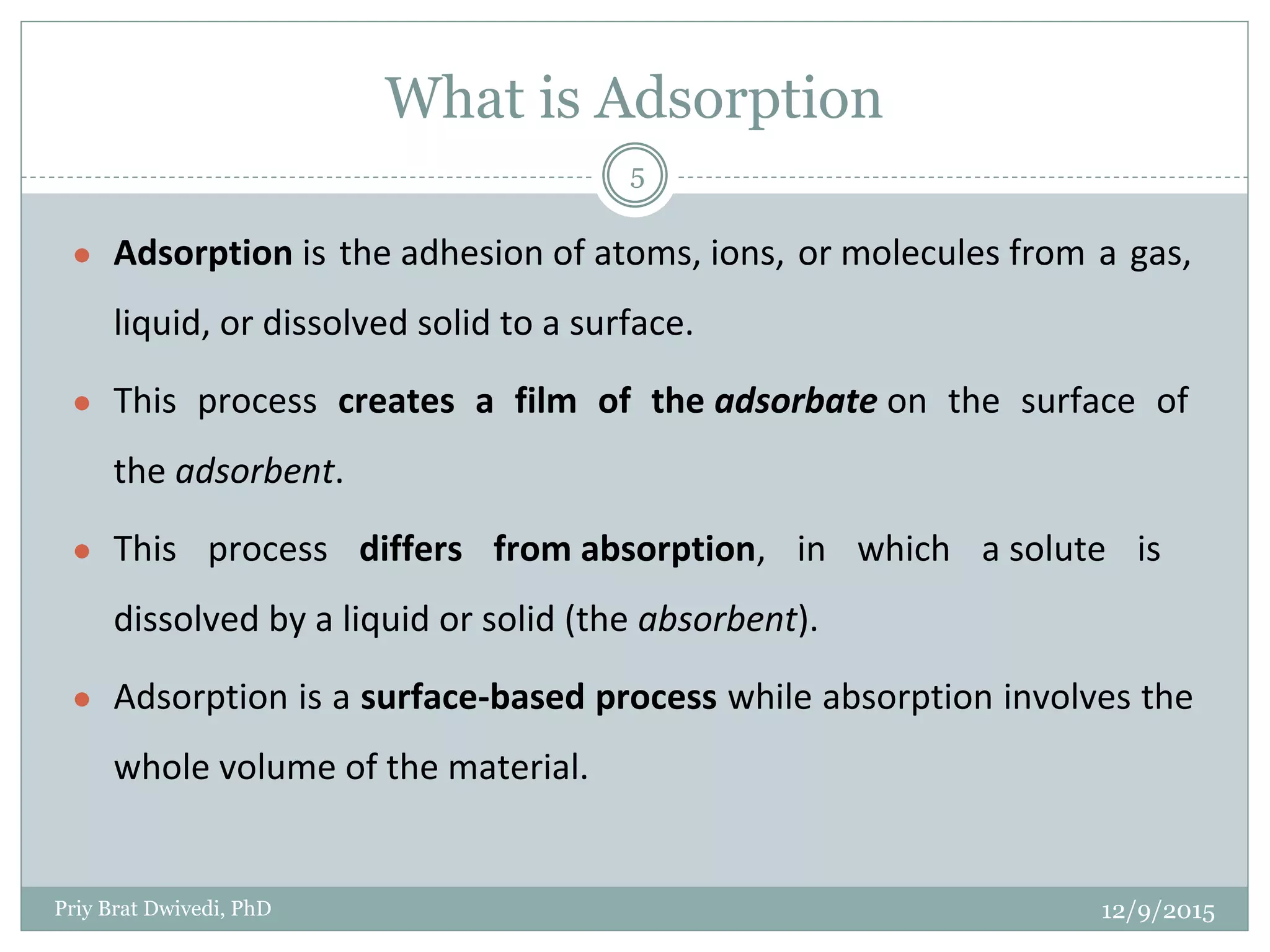Kinetics & Modeling of Adsorption Process.pptx