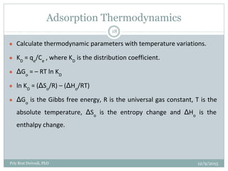 Kinetics & Modeling of Adsorption Process.pptx