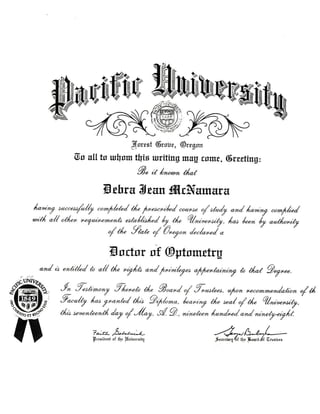 Optometry diploma | PDF