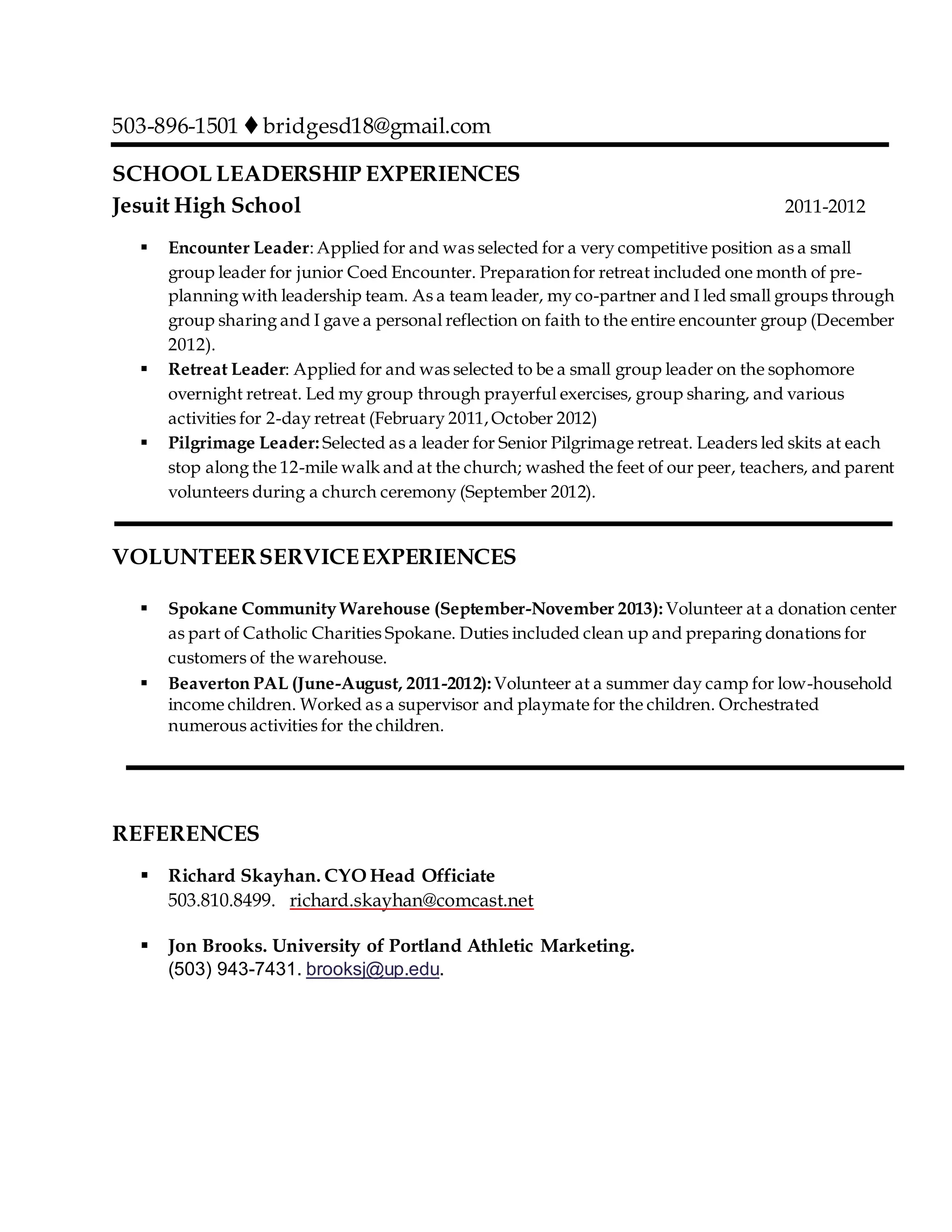 Danielle Bridges Resume | DOCX